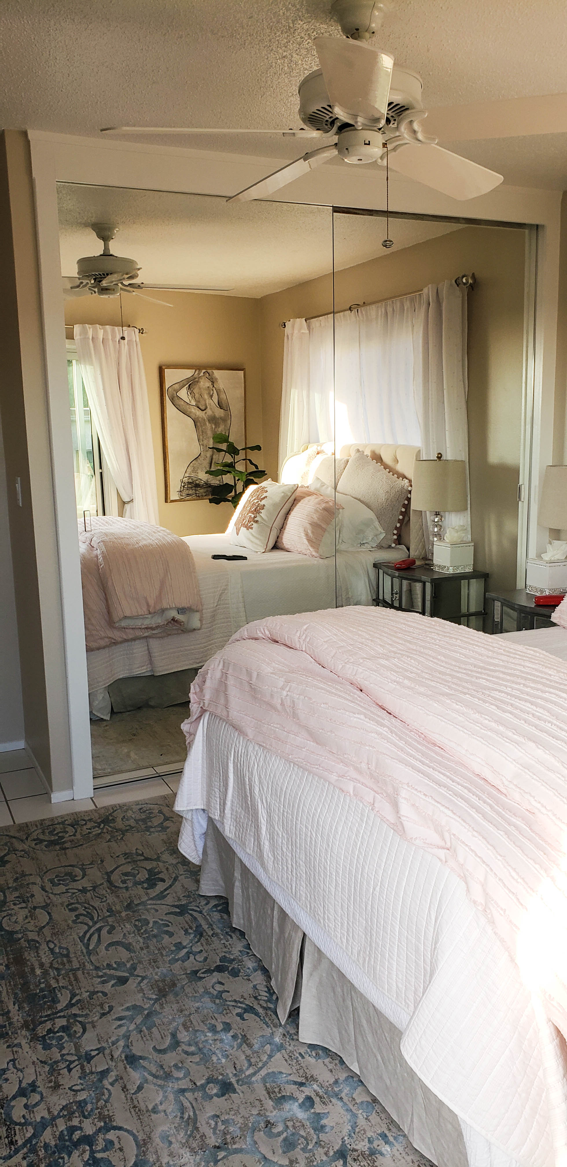 Frameless Mirror Closet Doors in Laguna Beach, California