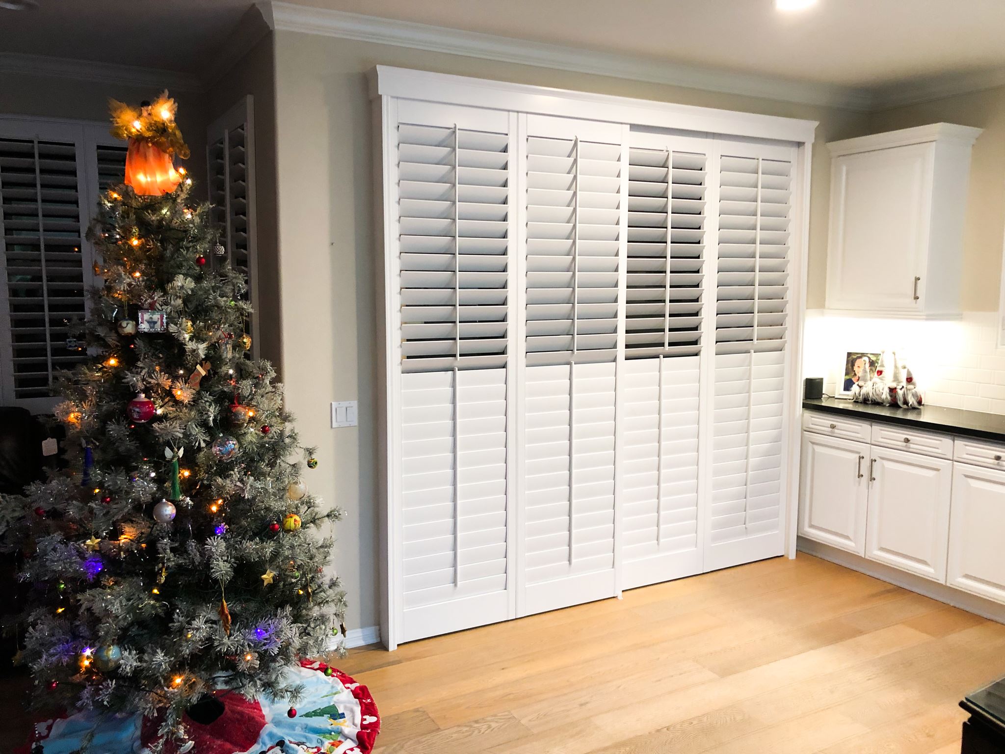 Sliding Door Interior Shutters in Irvine, California