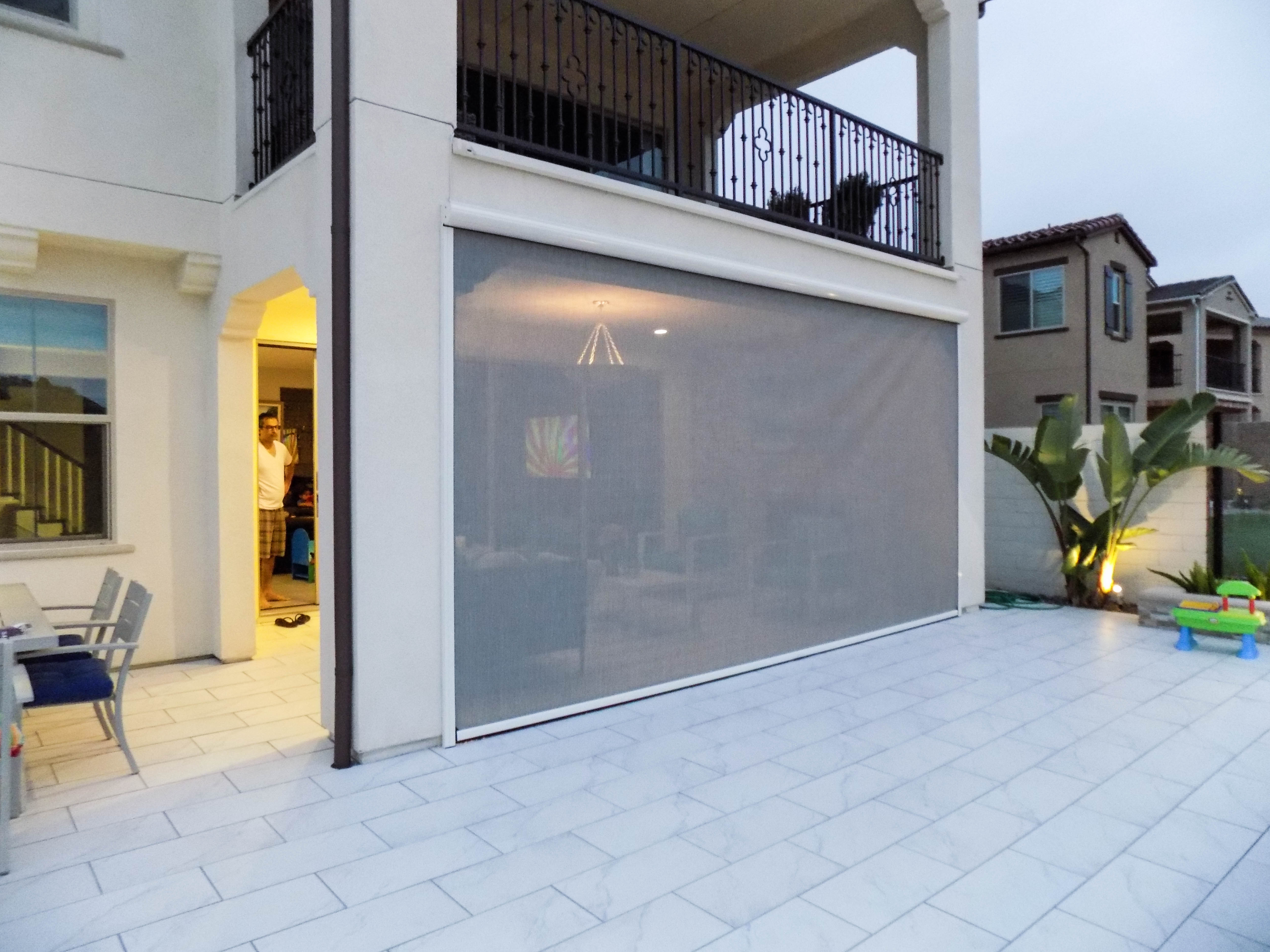 Backyard California Room Motorized Power Screen