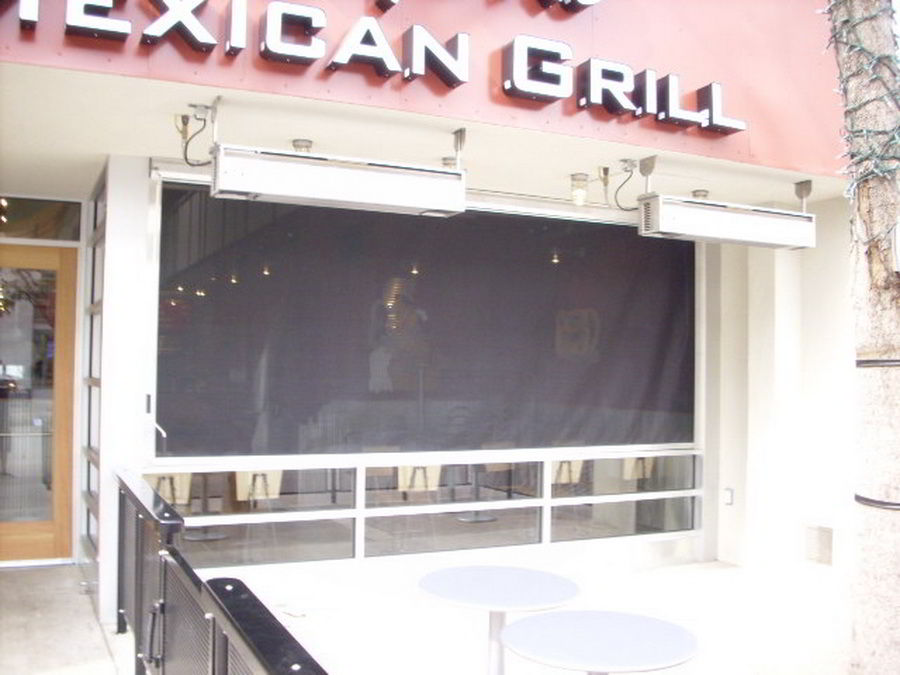 Commercial Manual Drop Screens Chipotle Redondo Beach | Classic ...