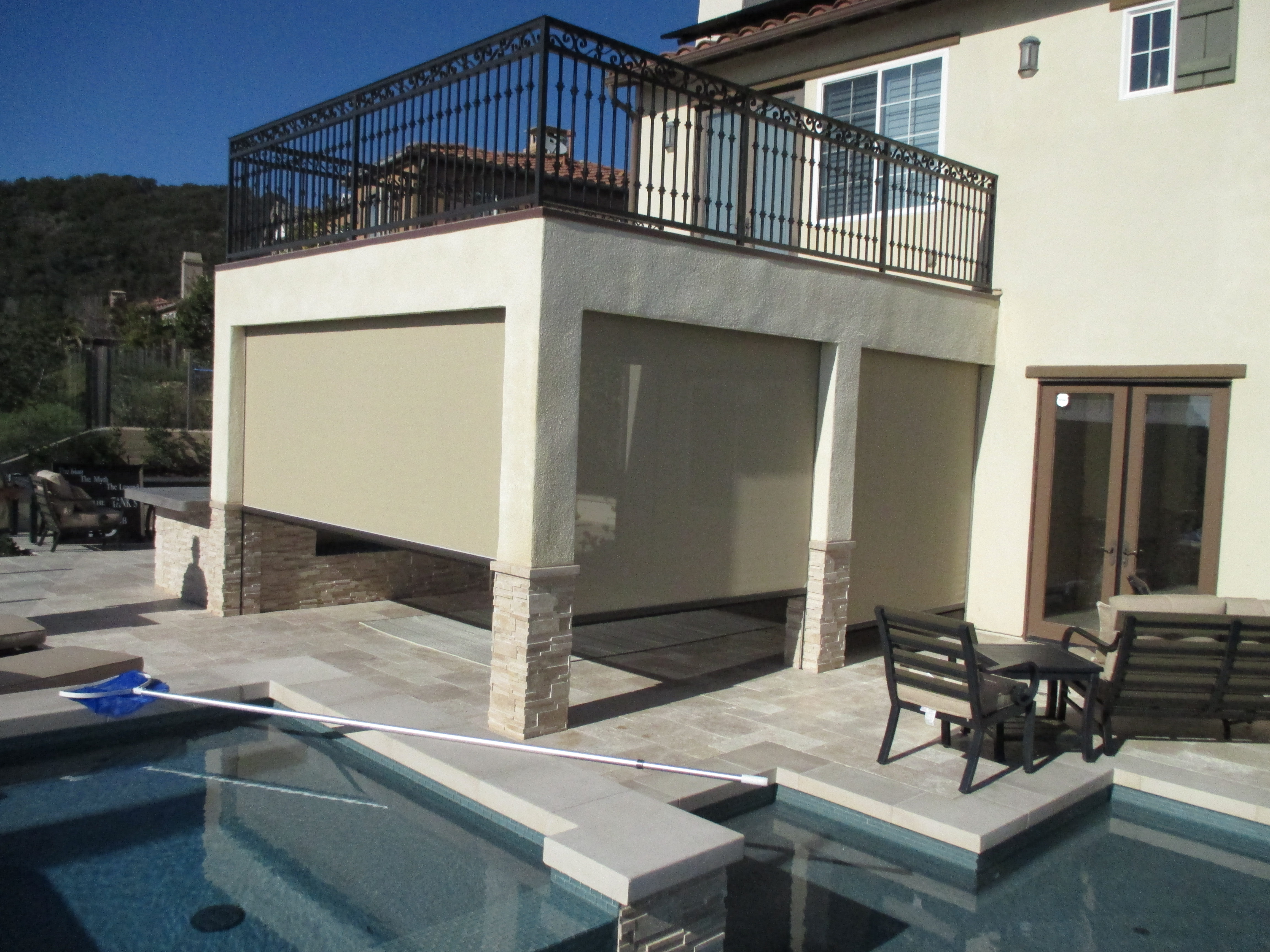 Recessed Motorized Power Screens | Orange County Home Improvement Products